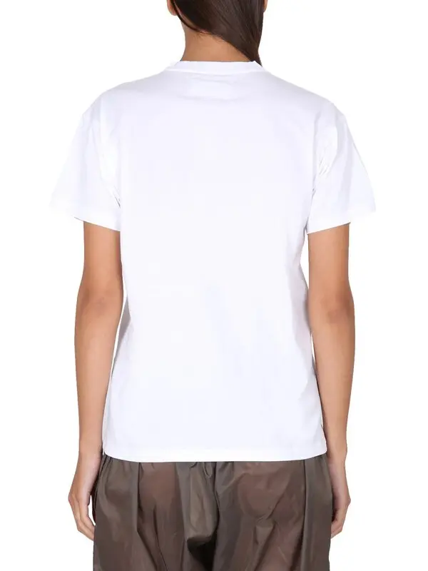 MAISON MARGIELA Crewneck T-shirt With Logo Print