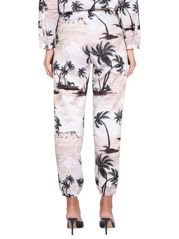 Palm Angels Island Print Elasticated Waistband Pants