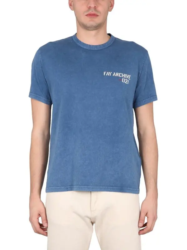 FAY Crewneck T-shirt - Blue