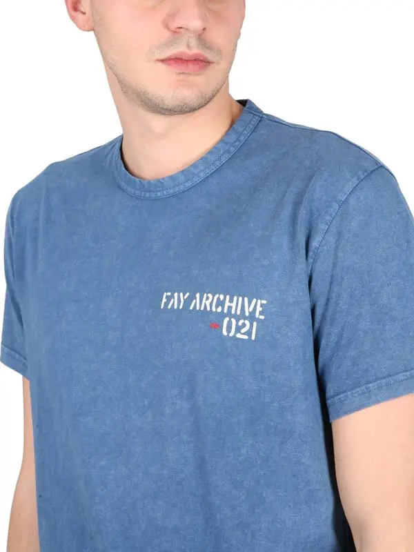 FAY Crewneck T-shirt - Blue