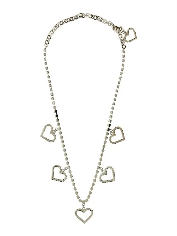 Alessandra Rich Crystal Heart Pendant Necklace