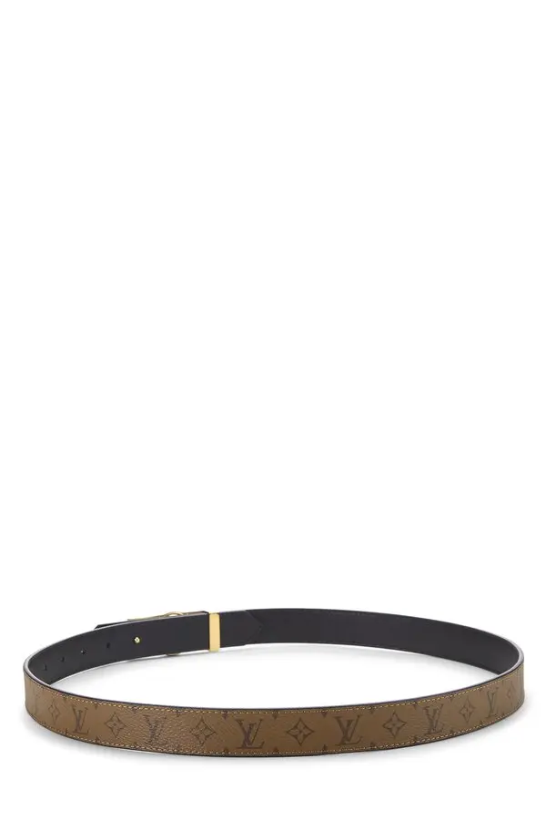 LOUIS VUITTON Monogram Reversed Dauphine Reversible Belt 90/36