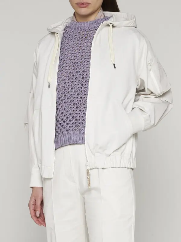 Brunello Cucinelli Jersey-knit Drawstring Zipped Hoodie