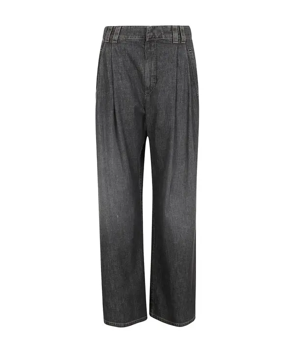 Brunello Cucinelli Straight Leg Jeans - Black