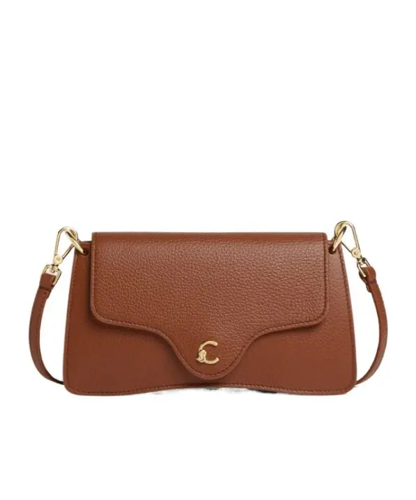 COCCINELLE C-me Foldover Top Crossbody Bag - Brown