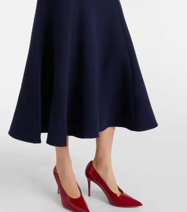 Roland Mouret Belted Wool Crêpe Midi Dress