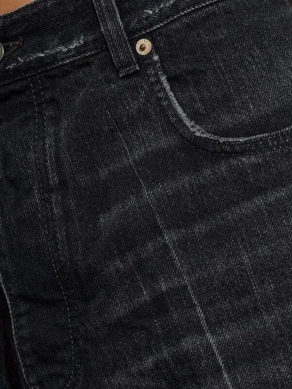 Balenciaga Denim Press Shorts - Black