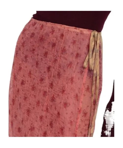 GANNI Lightweight Printed Midi Skirt