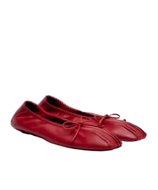 Magda Butrym Bow-detail Leather Ballet Flats