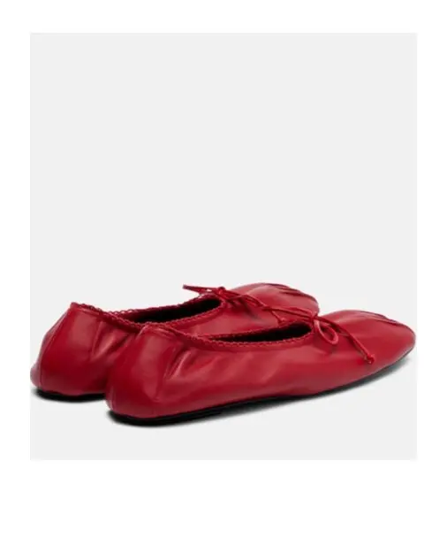 Magda Butrym Bow-detail Leather Ballet Flats