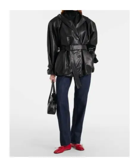 Magda Butrym Bow-detail Leather Ballet Flats