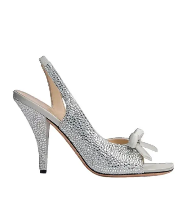 Dior Bow Heeled Slingback Sandal