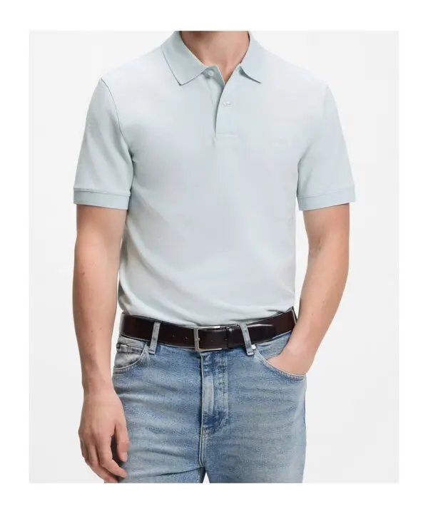 Hugo Boss Pure Cotton Polo Shirt With Chest Logo
