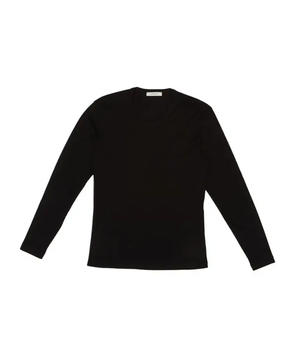 LEMAIRE Rib Long Sleeve Top - Black