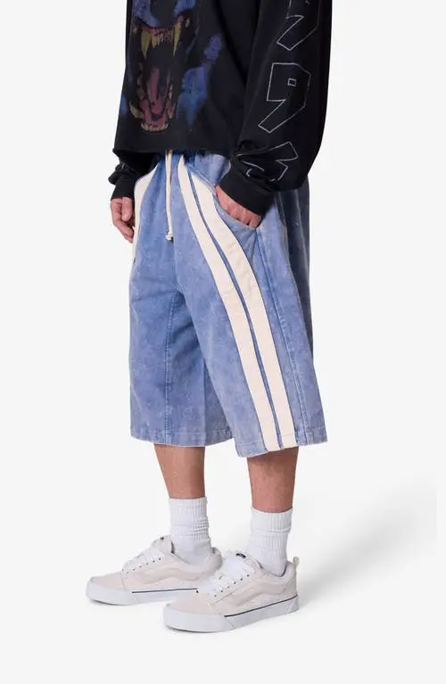 Mnml Ultra Baggy Stripe Cotton Twill Shorts