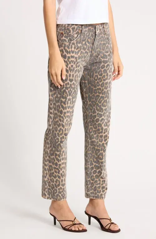 RE/DONE Blondie Mid Rise Crop Straight Leg Jeans