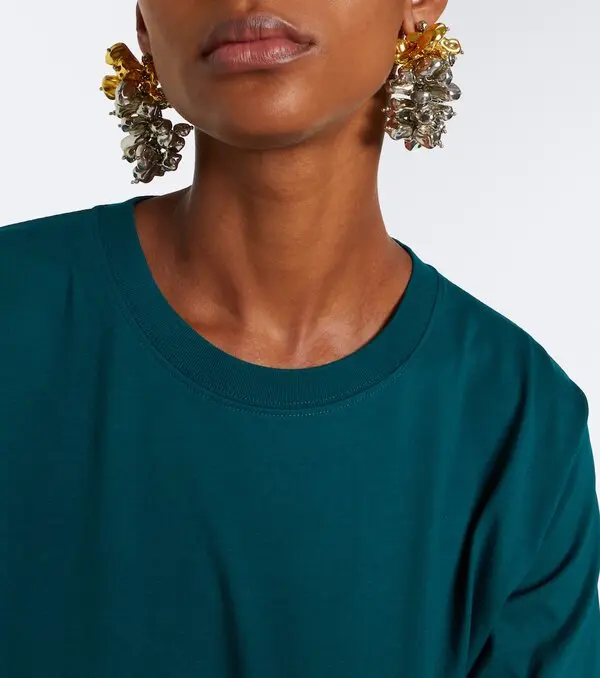 Dries Van Noten Embroidered Drop Earrings
