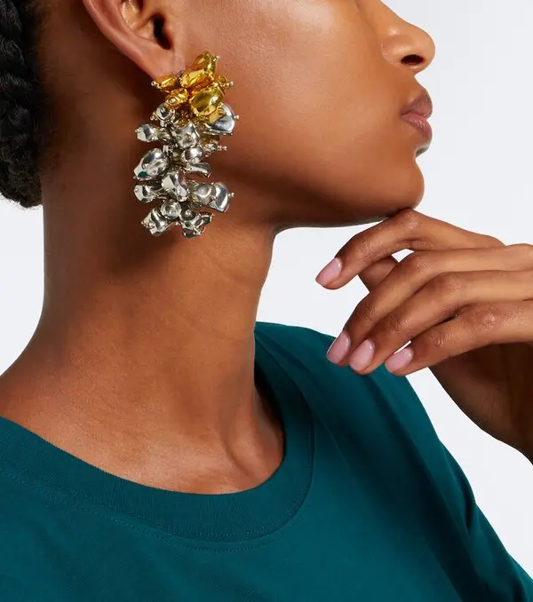 Dries Van Noten Embroidered Drop Earrings