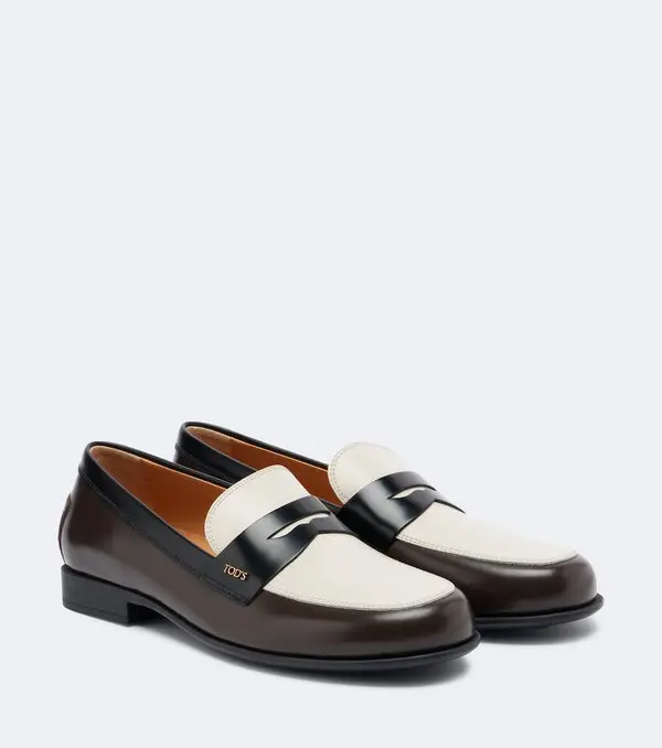 TOD'S Leather Penny Loafers