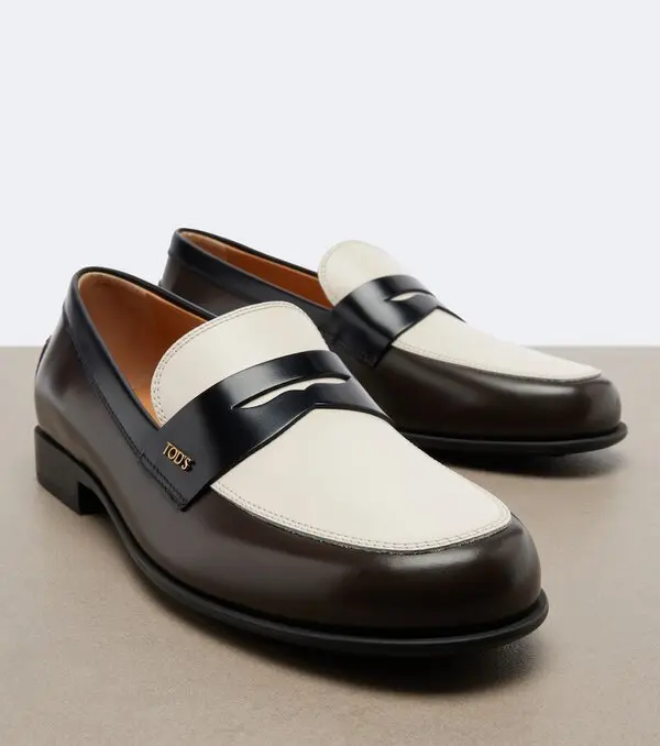 TOD'S Leather Penny Loafers