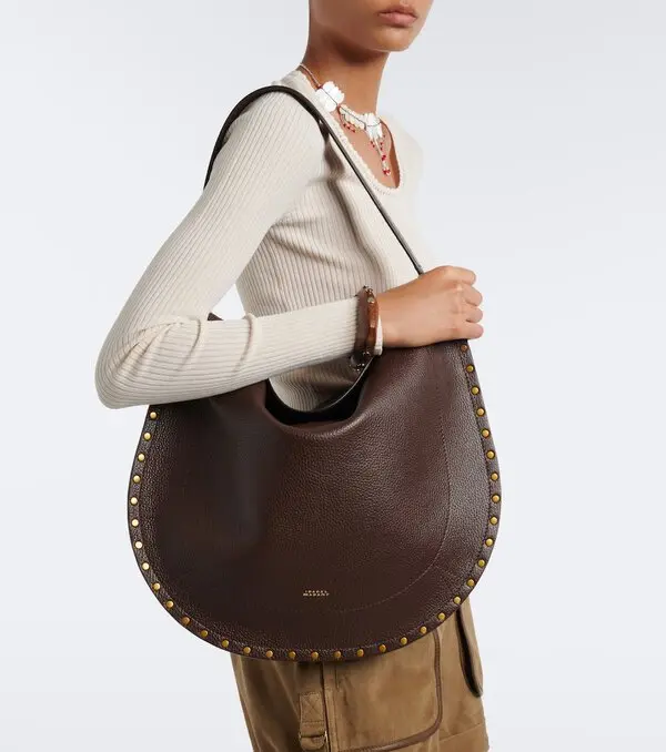Isabel Marant Étoile Oskan Leather Shoulder Bag - Brown
