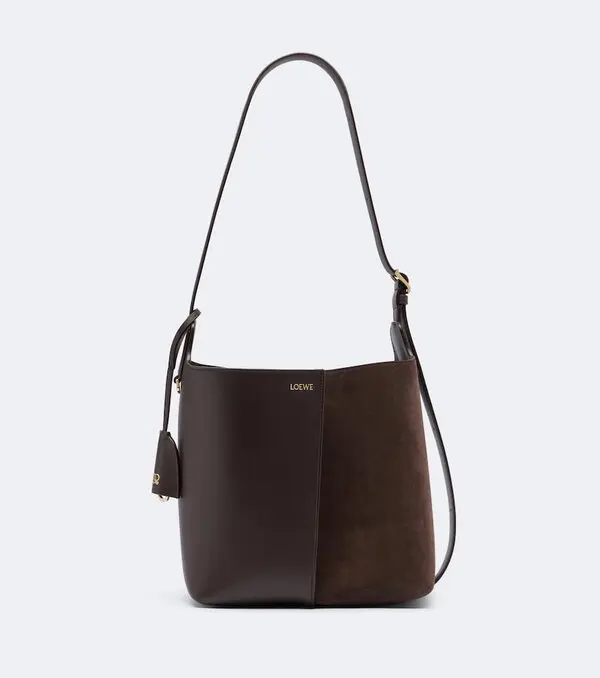 Loewe Bilbao Medium Leather Bucket Bag - Brown