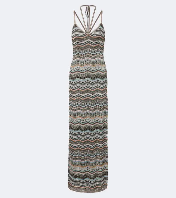 Missoni Zigzag Lame Maxi Dress - Multicoloured