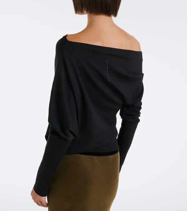 TOM FORD Off-shoulder Wool And Silk Sweater