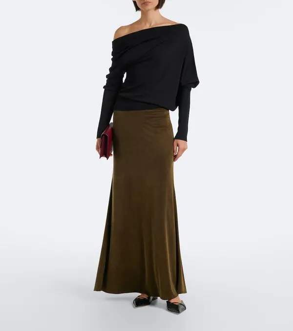 TOM FORD Off-shoulder Wool And Silk Sweater