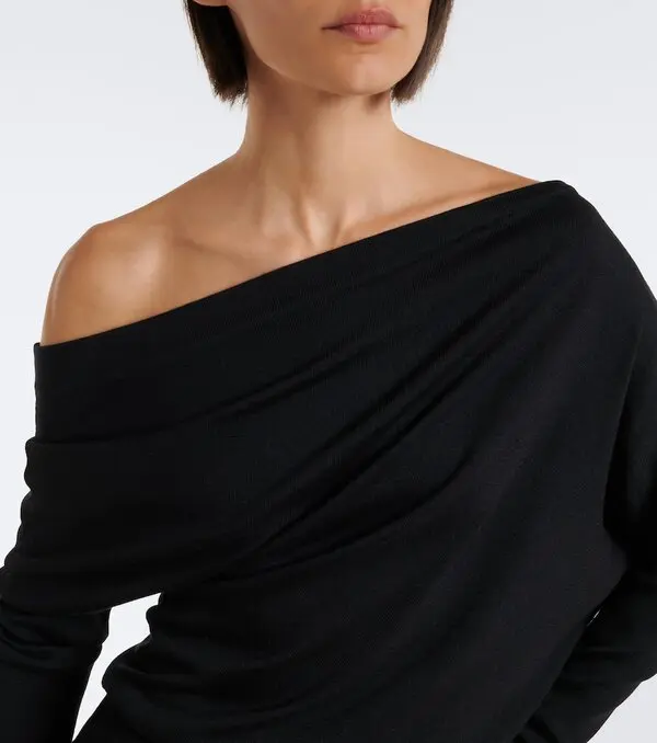 TOM FORD Off-shoulder Wool And Silk Sweater