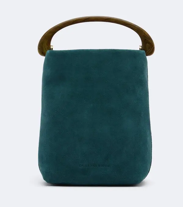 Dries Van Noten Suede Top-handle Bag - Blue