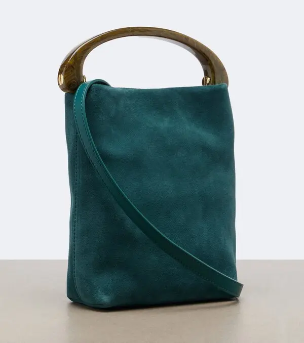 Dries Van Noten Suede Top-handle Bag - Blue