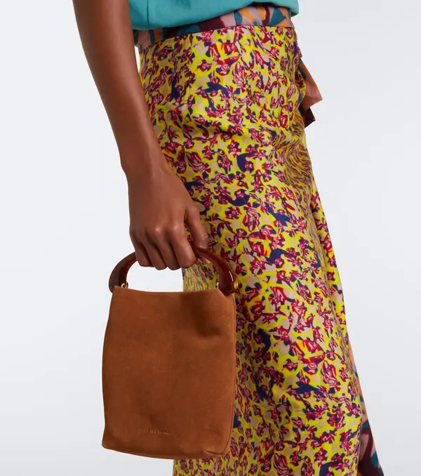 Dries Van Noten Suede Top-handle Bag - Blue