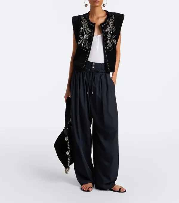 Isabel Marant Étoile Inaya Layered Wide-leg Pants