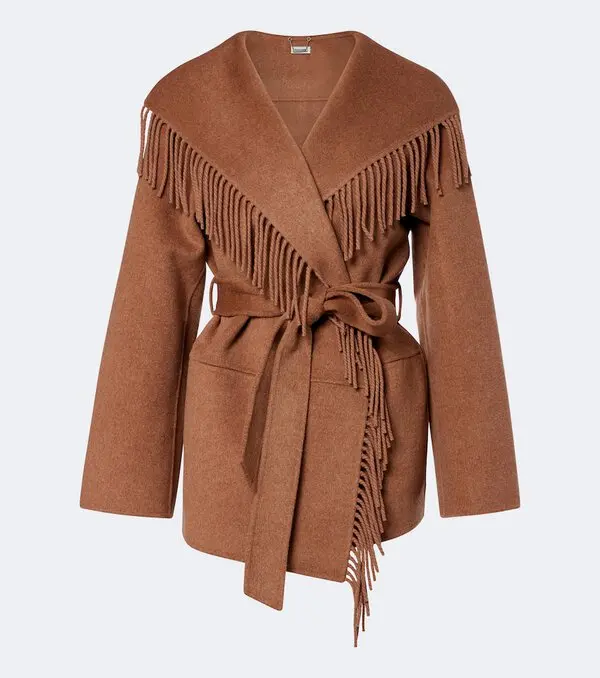 Simkhai Rowen Wool-blend Jacket With Fringe Detail