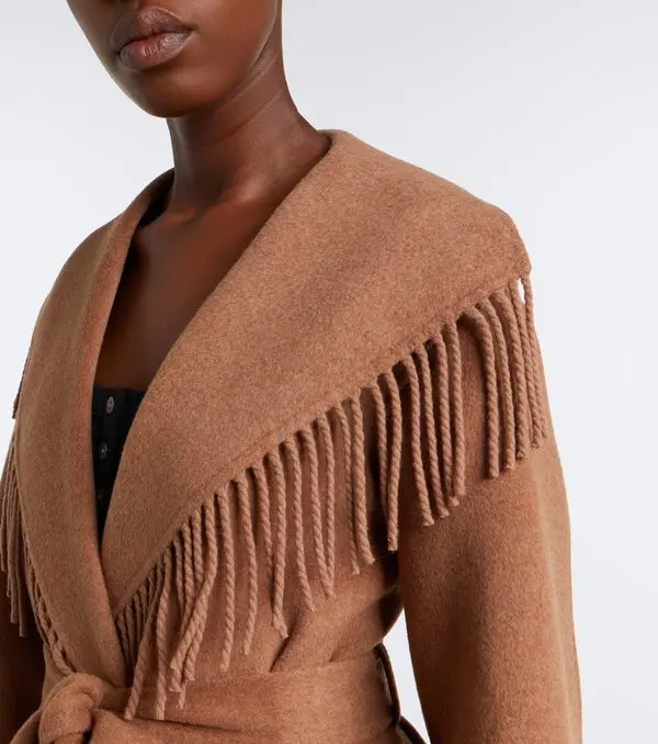 Simkhai Rowen Wool-blend Jacket With Fringe Detail