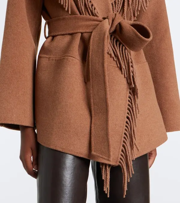 Simkhai Rowen Wool-blend Jacket With Fringe Detail