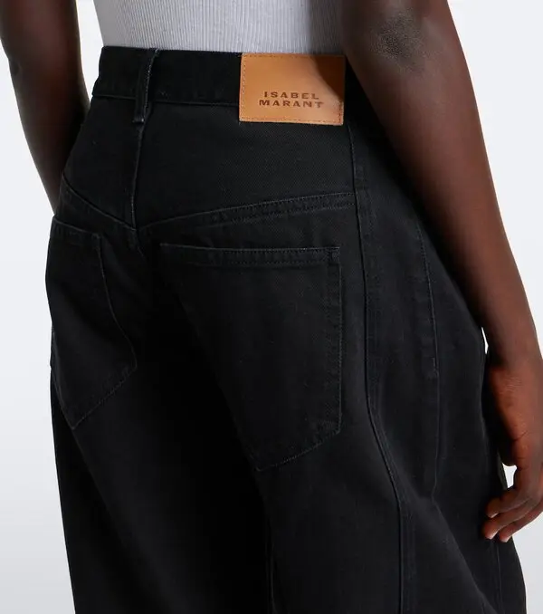 Isabel Marant Étoile Oriane Barrel-leg Jeans In Faded - Black