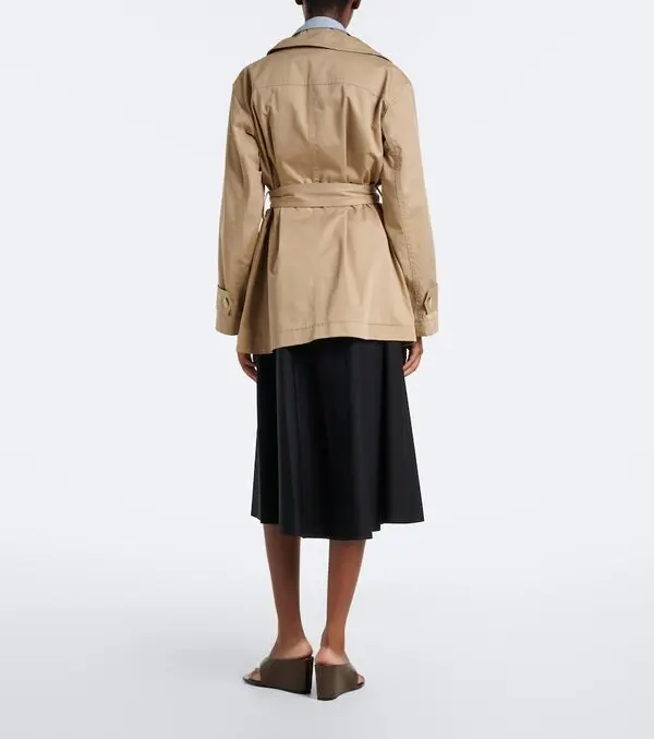 Vince Cotton Blend Midi Skirt