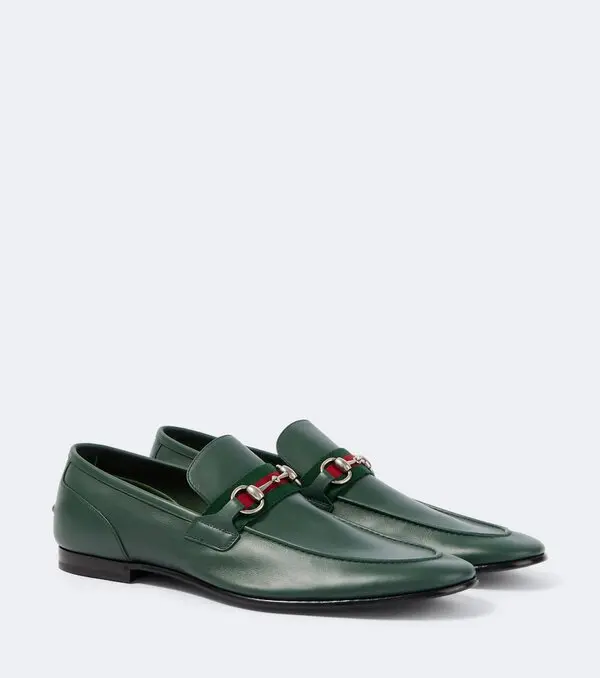 Gucci Como Horsebit Leather Loafers