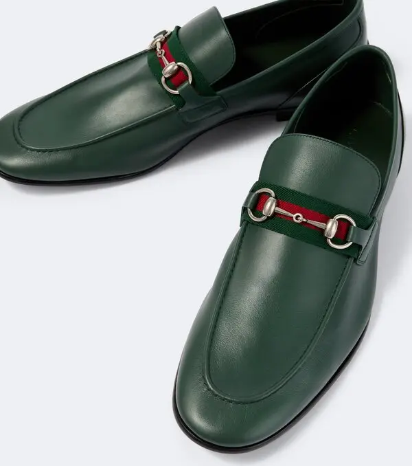 Gucci Como Horsebit Leather Loafers