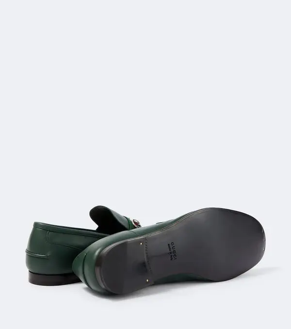 Gucci Como Horsebit Leather Loafers