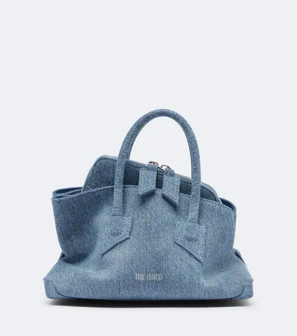 Attico La Passeggiata Mini Denim Top-handle Bag - Blue
