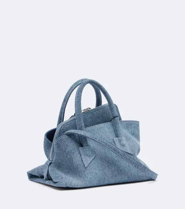 Attico La Passeggiata Mini Denim Top-handle Bag