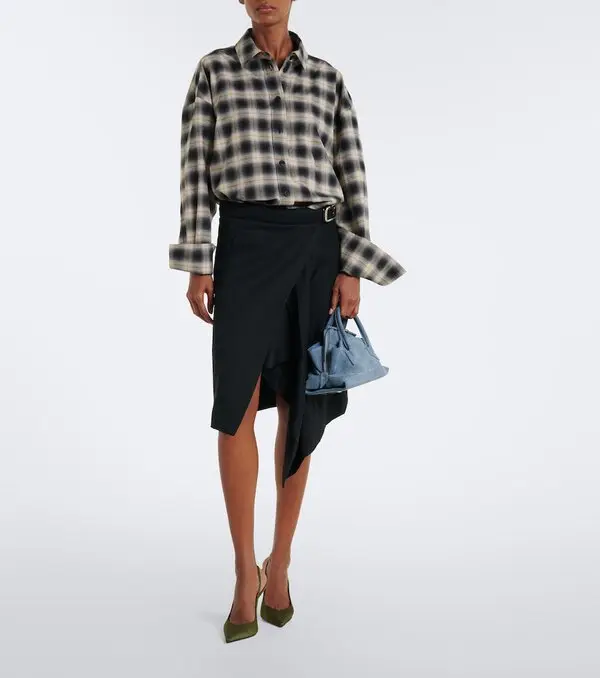 Attico La Passeggiata Mini Denim Top-handle Bag