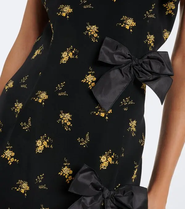 Alessandra Rich Floral Silk Gown