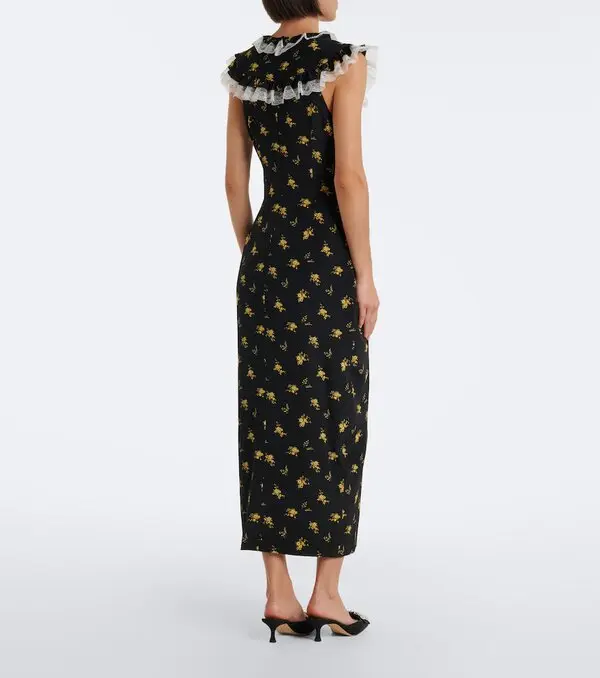 Alessandra Rich Floral Silk Gown