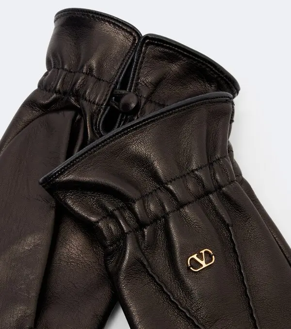 Valentino Garavani Vlogo Leather Gloves