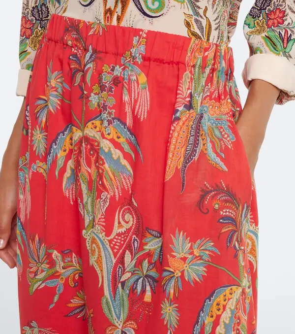 Etro Printed Cotton Maxi Skirt