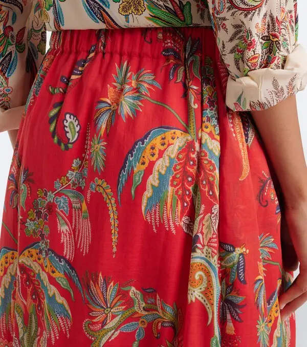 Etro Printed Cotton Maxi Skirt